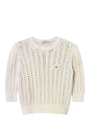 TWINSET Crochet Knit Jumper With Appliqué Detail