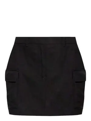 SAMSØE  SAMSØE SAMSOE SAMSOE Black Cotton Cargo Skirt