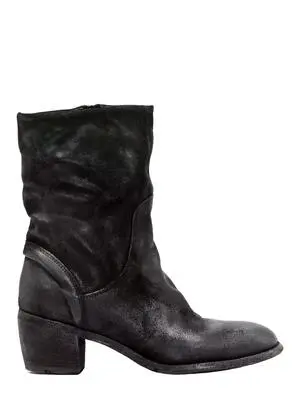 MADISON MAISON Laminated Metallic-finish Ankle Boots - Silver