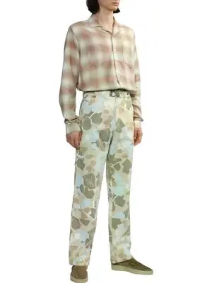 Rhude Logo-embroidered Check-print Shirt - Brown