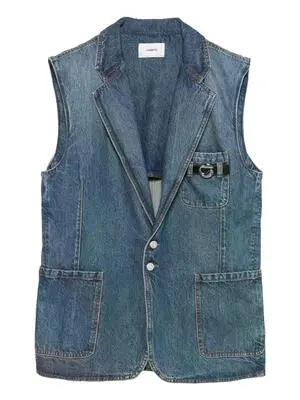 Coperni Sleeveless Denim Jacket - Blue
