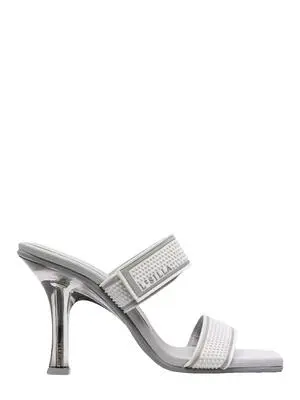 LE SILLA Double-strap Sculptural Heel Sandals - Grey