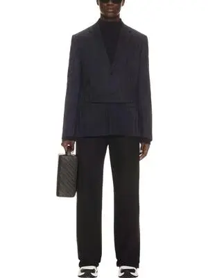 Off-White Shibori Jacquard Belted Blazer - Black
