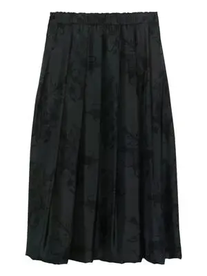 Fabiana Filippi Graphic Print Pleated Midi Skirt - Black