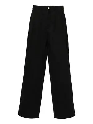 StÜssy Straight-leg Cotton Trousers - Black