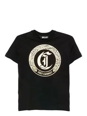 Just Cavalli Logo Print T-shirt - Black