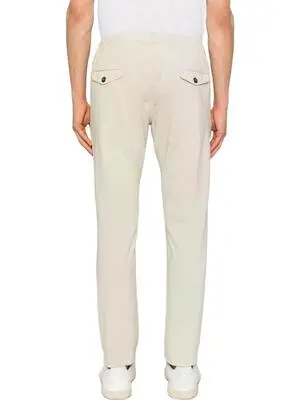 Eleventy Tapered Trousers With Drawstring Waist - Neutrals