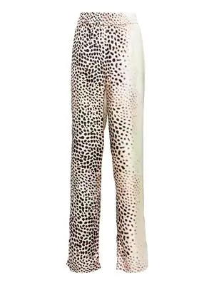 Roberto Cavalli Graphic Print Silk Trousers - Neutrals