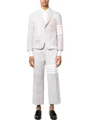 Thom Browne Striped Single-breasted Blazer - Grey