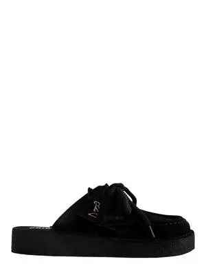 Clarks Nomad Suede Slip-on Mules - Black