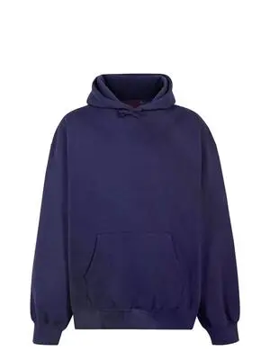 SUPREME Supreme Washed Navy Hoodie With Satin Appliqué