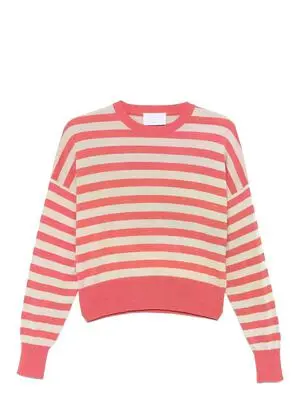 DANIELE FIESOLI Striped Crew Neck Long Sleeve Jumper - Neutrals