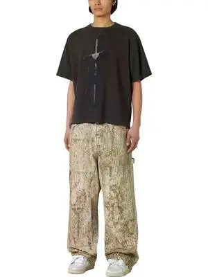1989 STUDIO Distressed Cargo Trousers - Neutrals