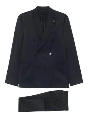 LARDINI Virgin Wool Suit - Blue