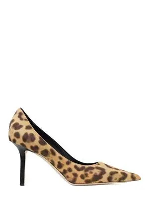 JIMMY CHOO Love 85mm Leopard Print Calf Hair Pumps - Neutrals