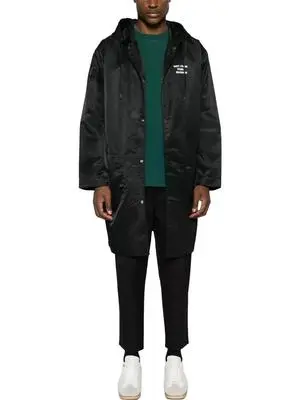 Drole De Monsieur Press-stud Hooded Parka - Black