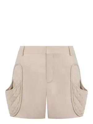 Moschino Virgin Wool Shorts - Neutrals