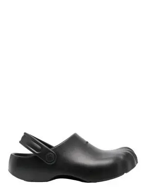 Balenciaga Embossed Logo Slip-on Mules - Black