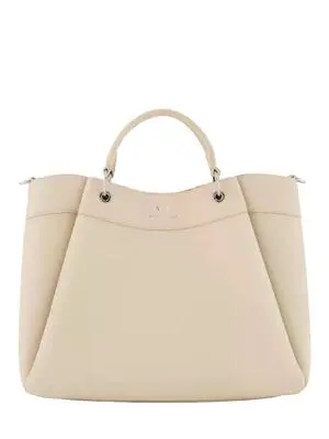Armani Exchange Pleat-detail Tote Bag - Neutrals