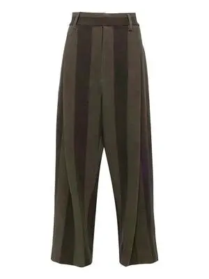 UMA WANG Uma Wang Virgin Wool Blend Striped Trousers