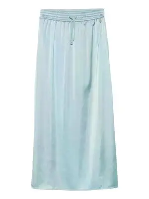 Herno Satin Maxi Skirt - Blue