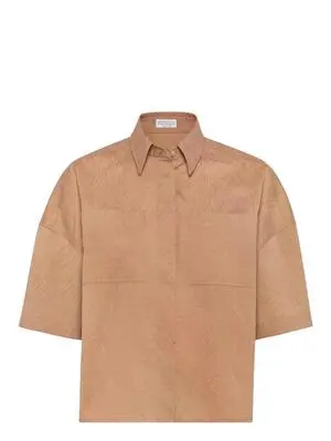 BRUNELLO CUCINELLI Jacquard Poplin Shirt