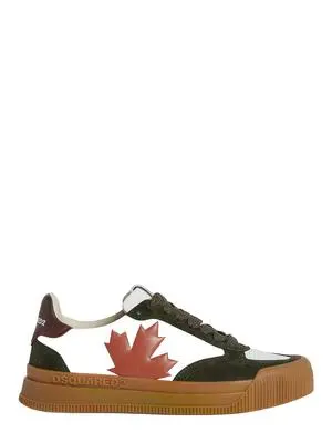 Dsquared2 Calf Leather Colour-block Low-top Sneakers - White