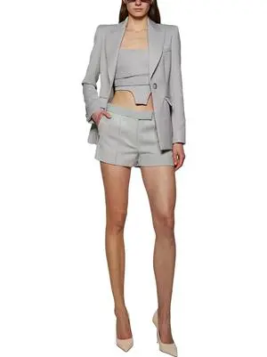 Alex Perry Wool-blend Blazer - Grey