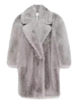 Sportmax Faux Fur Mid-length Coat - Grey