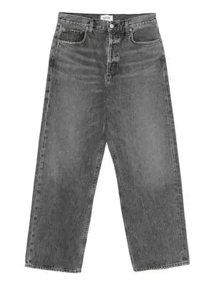 AGOLDE Dark Wide Leg Jeans - Grey