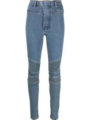 Philipp Plein Iconic High Waist Biker Jeans - Blue