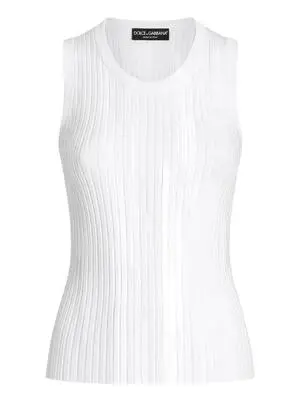 DOLCE & GABBANA Dolce & Gabbana Ribbed Sleeveless Knit Top
