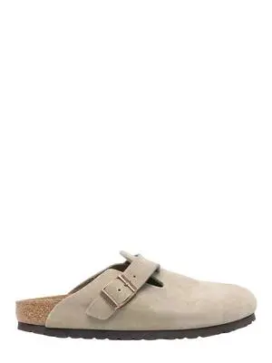 BIRKENSTOCK Boston Suede Clogs - Neutrals