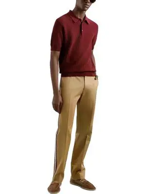Dolce & Gabbana Knitted Polo Shirt - Red