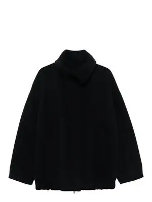 Fabiana Filippi Navy Virgin Wool Boiled Wool Bomber Jacket - Blue