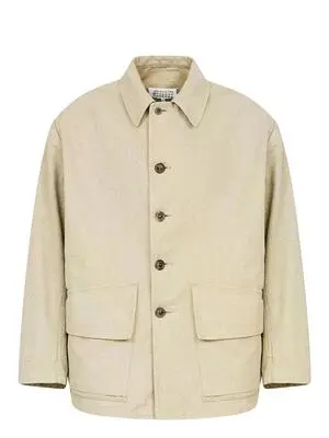 MAISON MARGIELA Cotton Shirt Jacket - Neutrals