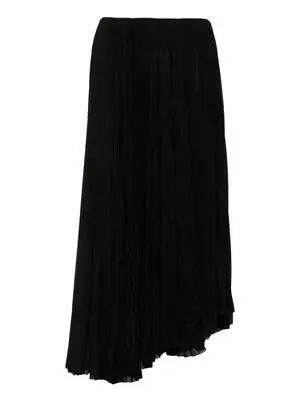 Balenciaga Pleated Midi Skirt - Black