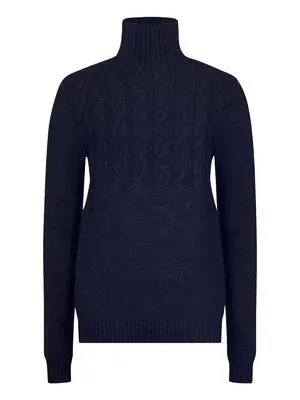MAISON MARGIELA High-neck Virgin-wool Sweater - Blue