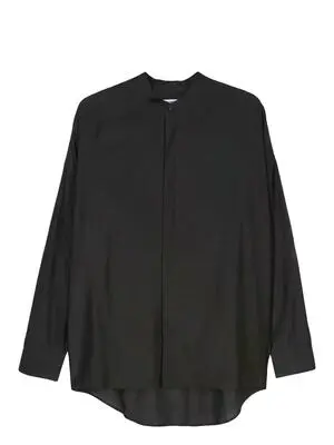 Attachment Band-collar Shirt - Grey