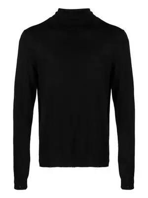 Zadig&Voltaire Bobby Fine-ribbed Raw-cut Jumper - Black