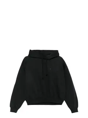 Y3 X Adidas Logo-print Hoodie - Black