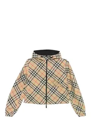 Burberry Burberry Vintage Check Hooded Jacket Brown