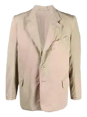 MAISON MARGIELA Notched-lapels Single-breasted Blazer - Neutrals