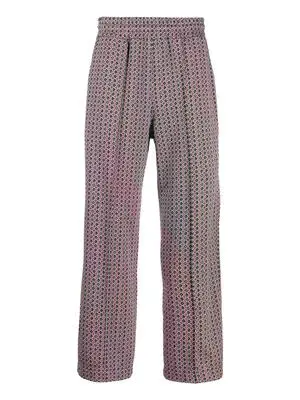 Gcds Logo-jacquard Track Pants - Red