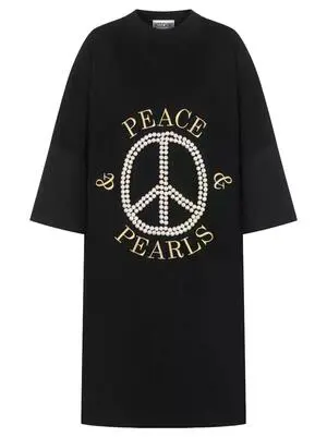 Moschino Print Cotton Dress - Black