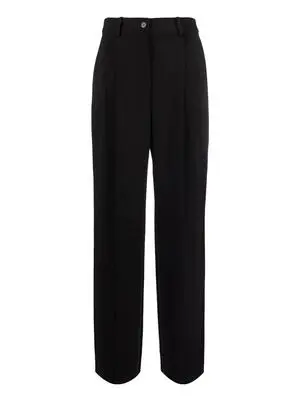 CALVIN KLEIN Mid-Rise Wide-Leg Trousers With Pleat Detailing