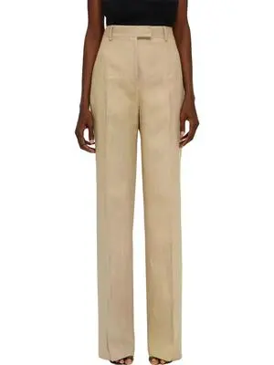 FERRAGAMO Tailored High-waisted Trousers - Neutrals