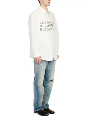 MAISON MARGIELA Asymmetric Cotton Shirt - Neutrals