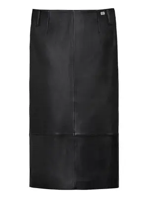MARC JACOBS Leather Midi Skirt