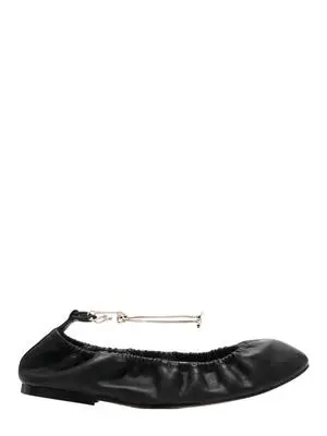 TWINSET Ankle-strap Ballerina Flats - Black